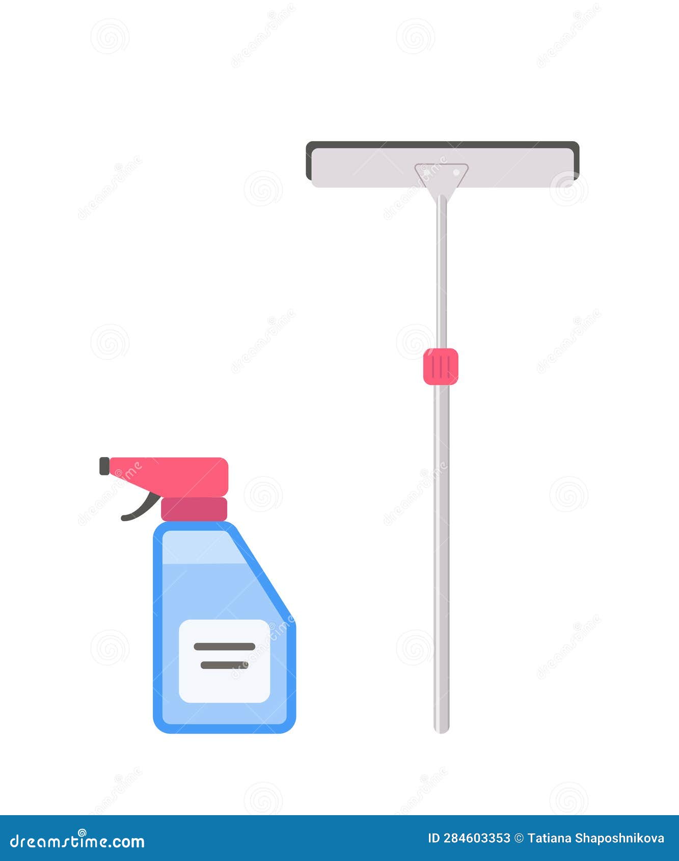 Cleaning Tools Isolated on White Background Stock Vector - Illustration ...