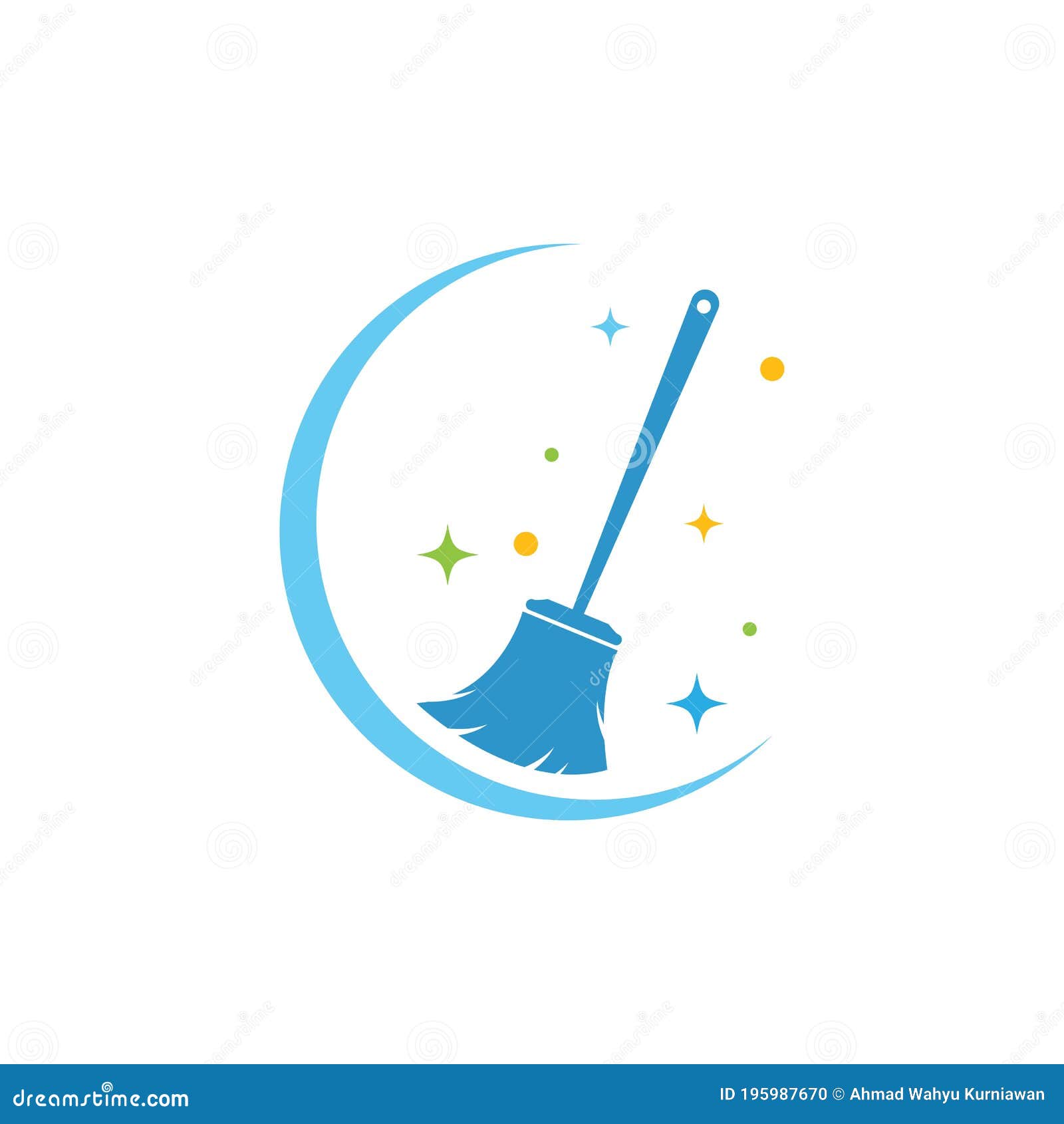 Cleaning tools stock vector. Illustration of white, sign - 195987670