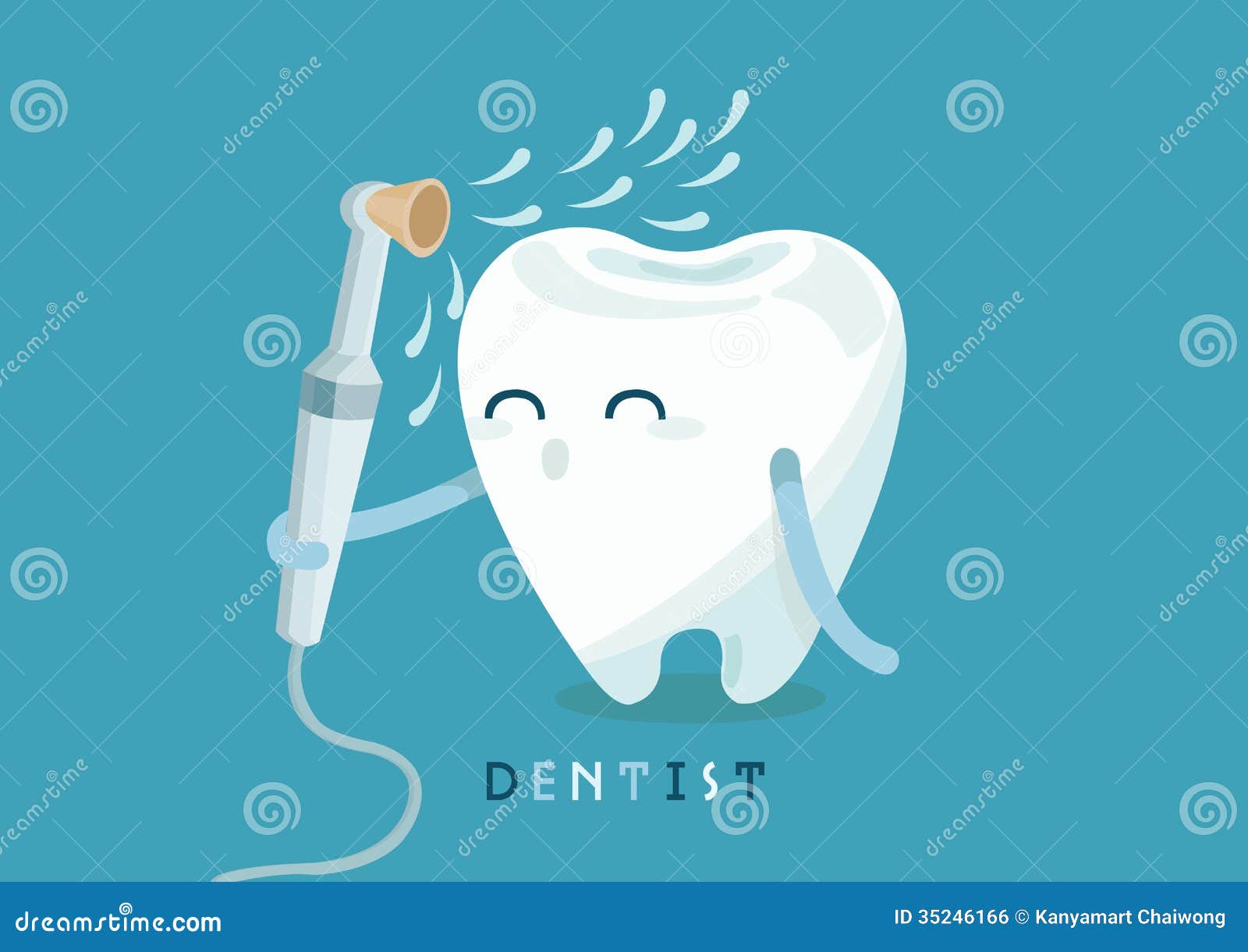 Cleaning Dentures Cartoon Vector | CartoonDealer.com #22132861
