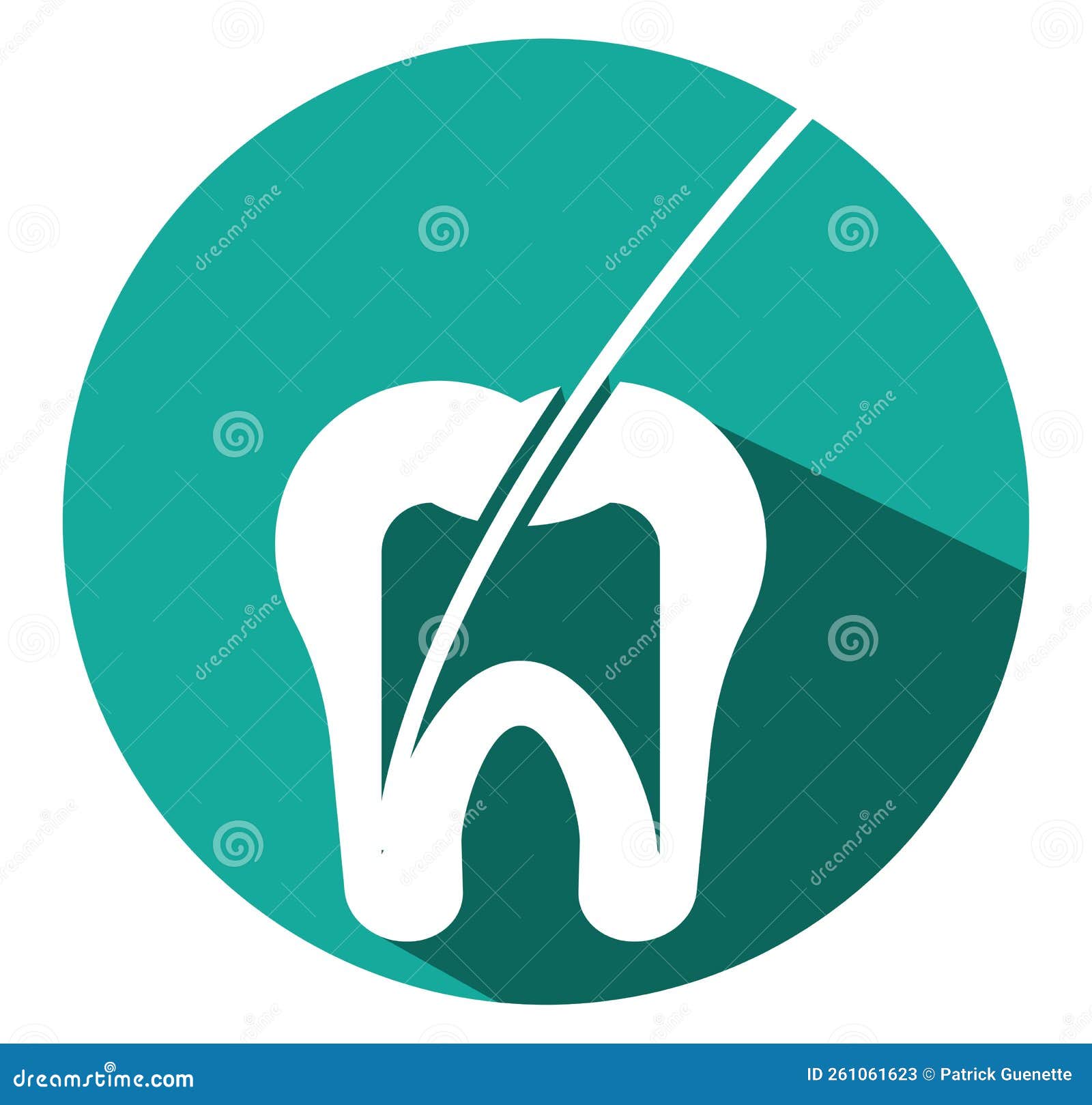Cleaning tooth root, icon stock vector. Illustration of mouth - 261061623