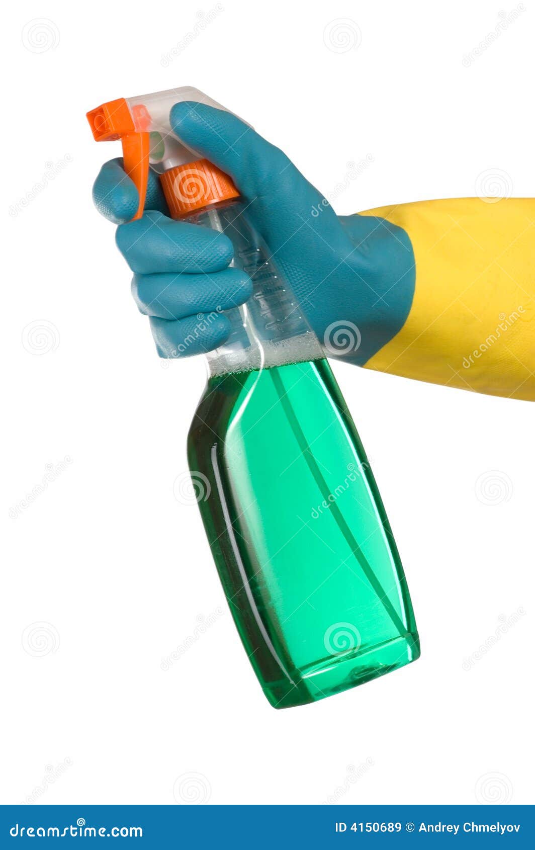 Cleaning up stock image. Image of green, blue, bottle - 4150689