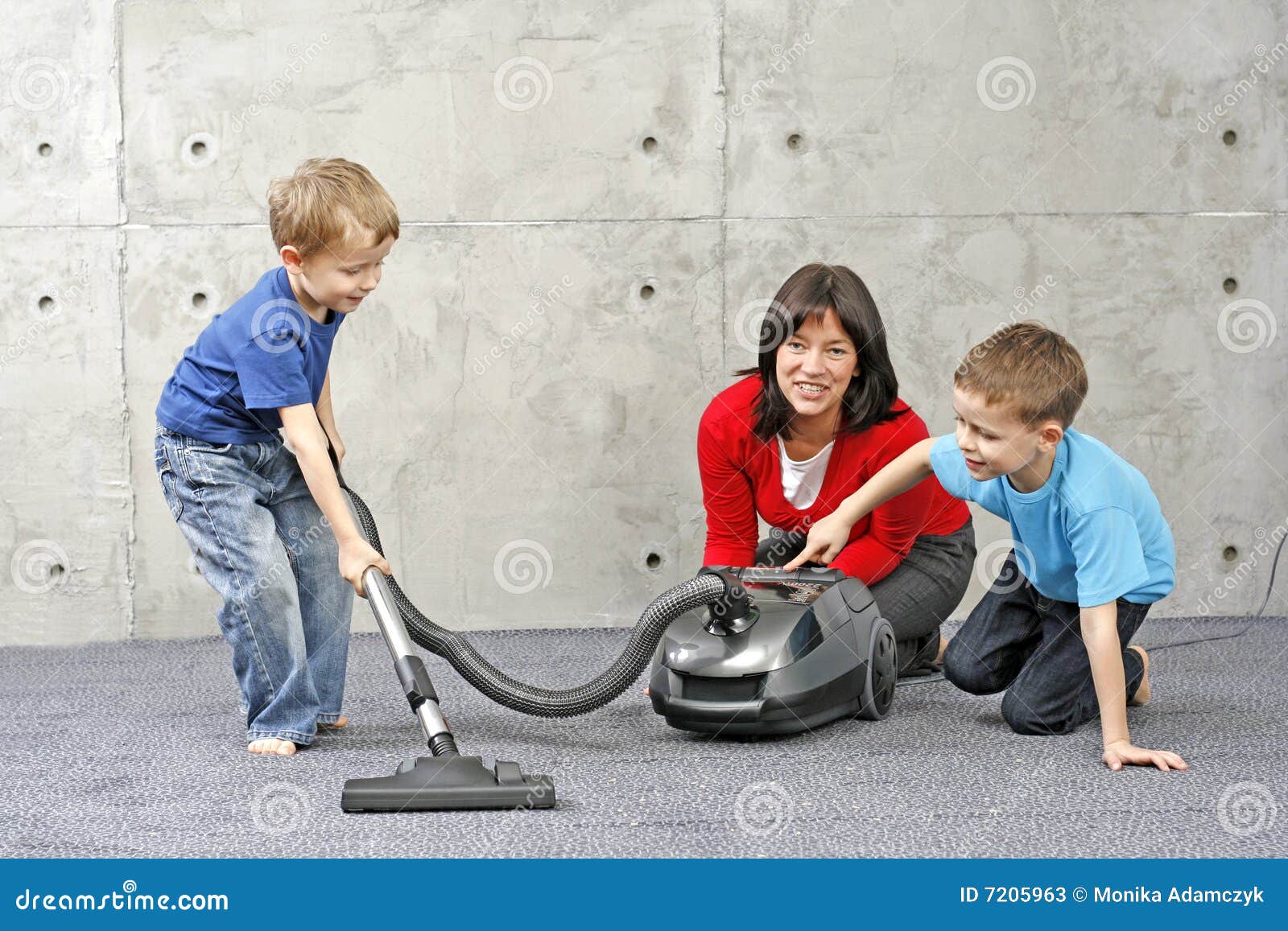 Cleaning up stock image. Image of family, childhood, clean - 7205963