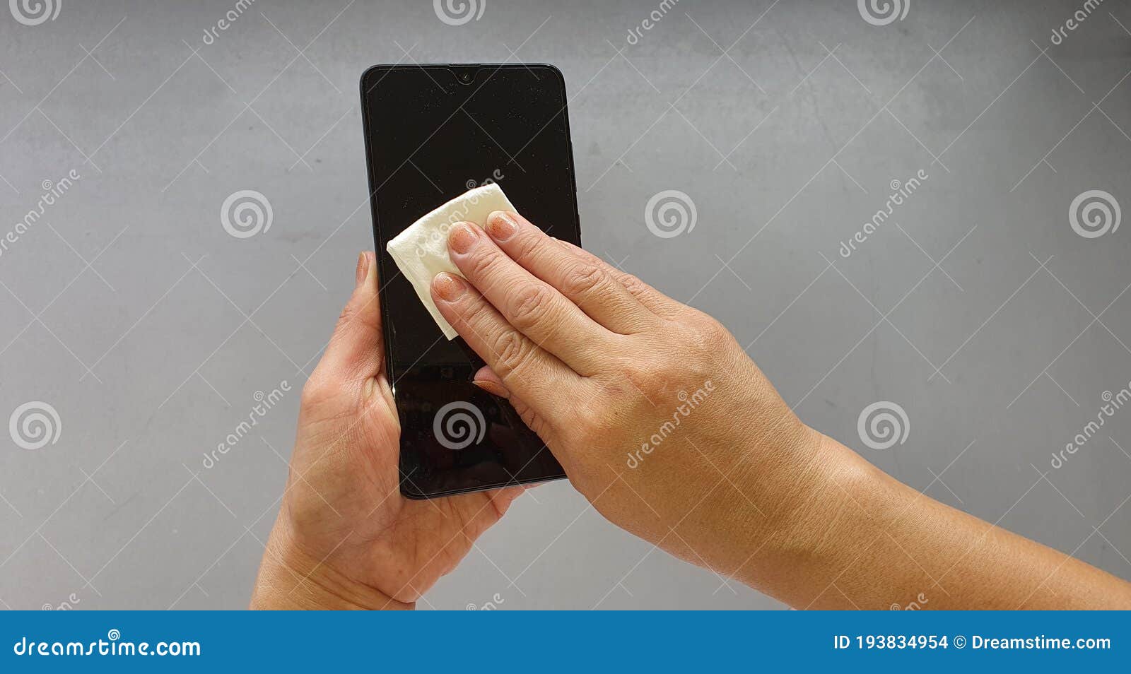 Cleaning Up the Mobile Phone Screen Stock Photo - Image of covid, phone ...