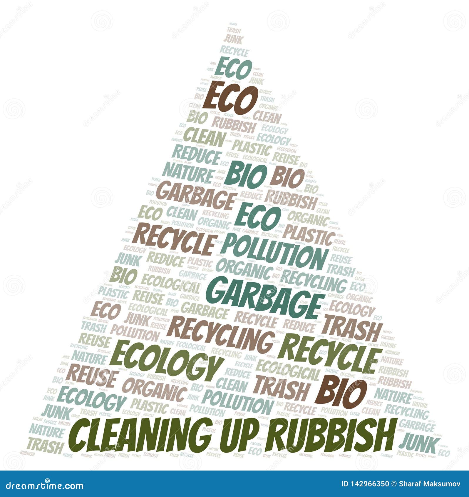 Cleaning Up Rubbish Word Cloud Stock Illustration - Illustration of ...