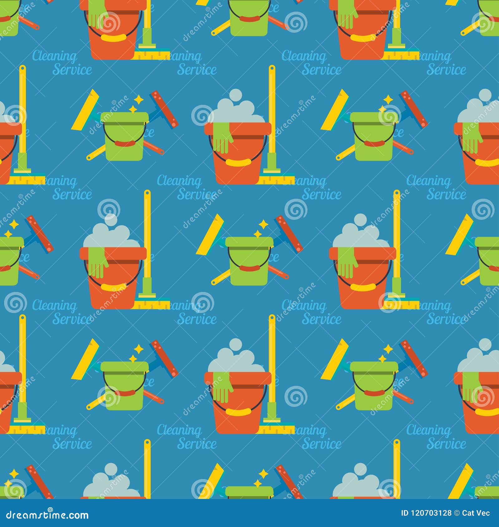 Cleaning Vector Service Design Home Household Work Brush Seamless ...