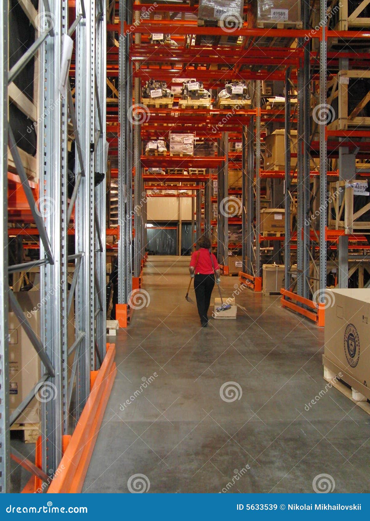 Cleaning in a warehouse stock image. Image of metaphors - 5633539
