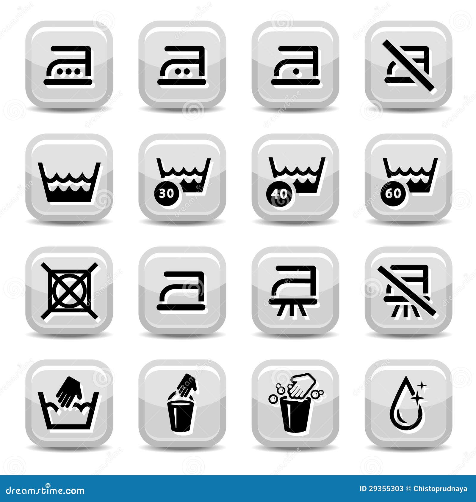 Cleaning and washing icons stock vector. Illustration of dryclean ...