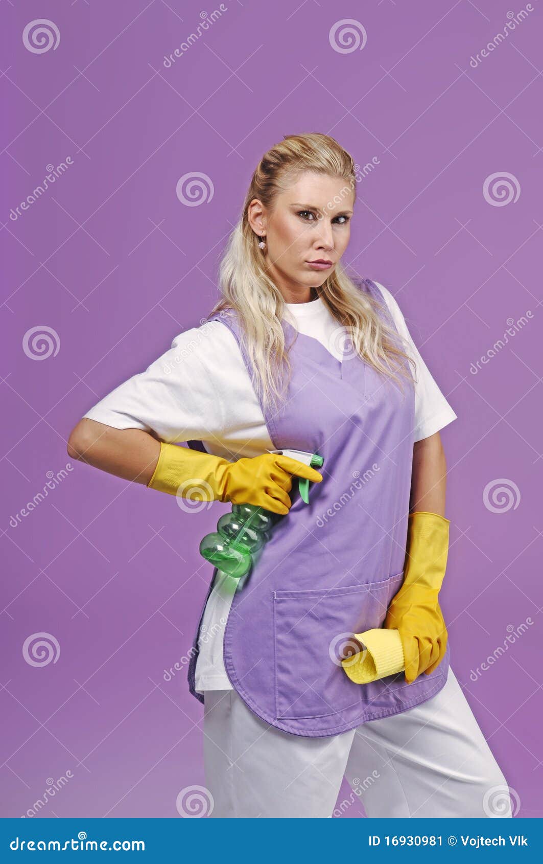 Cleaning woman stock image. Image of clean, towel, white - 16930981
