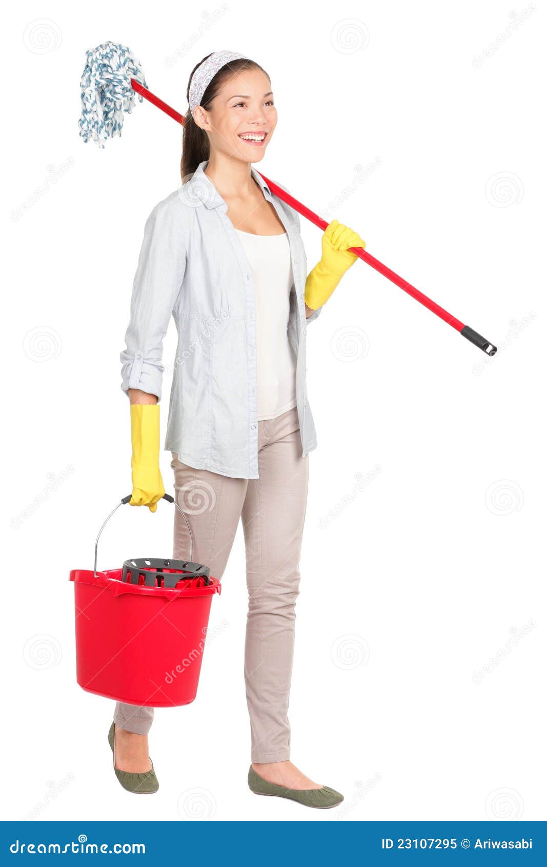Cleaning woman stock image. Image of happy, housewife - 23107295