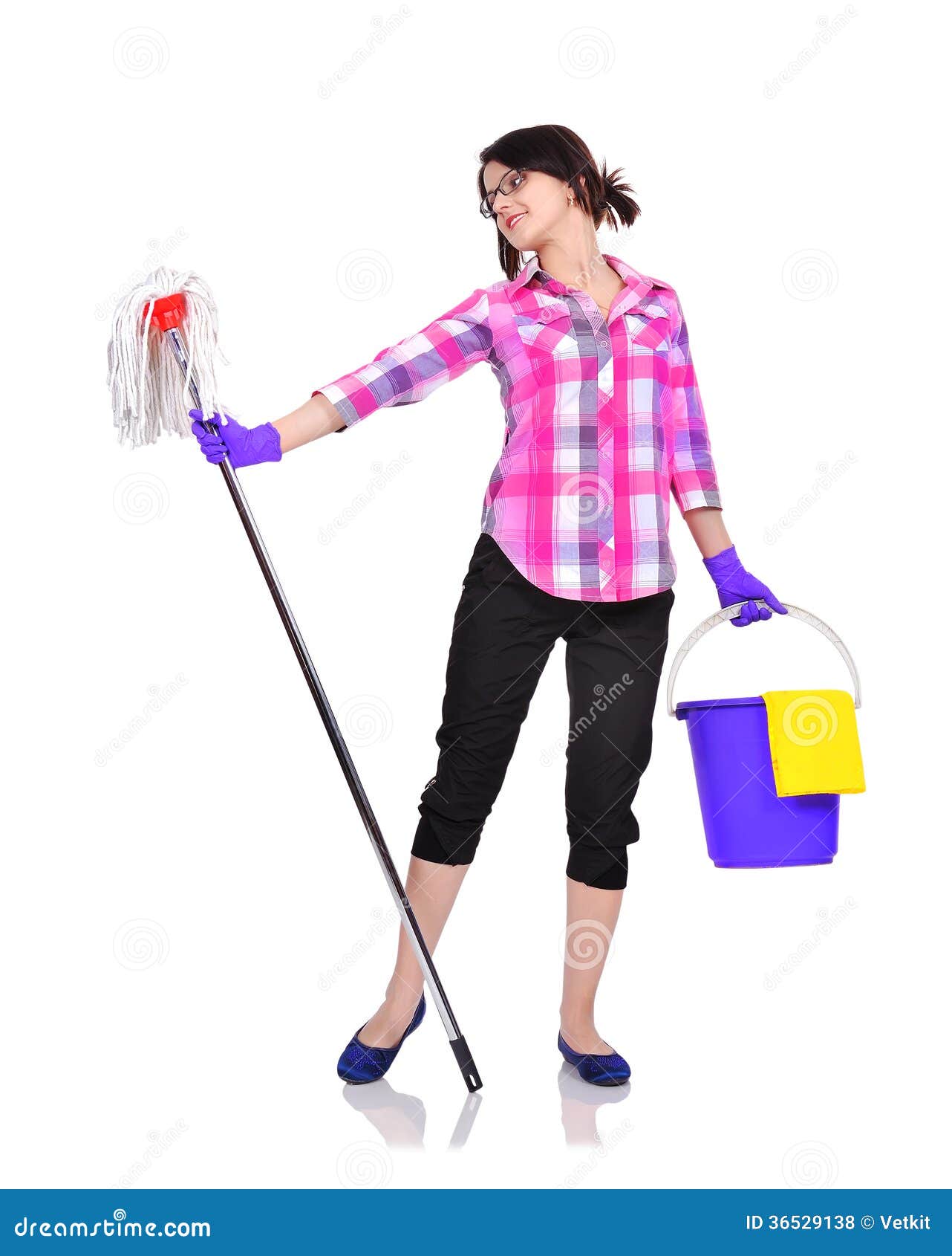 Cleaning woman stock photo. Image of household, housekeeping - 36529138