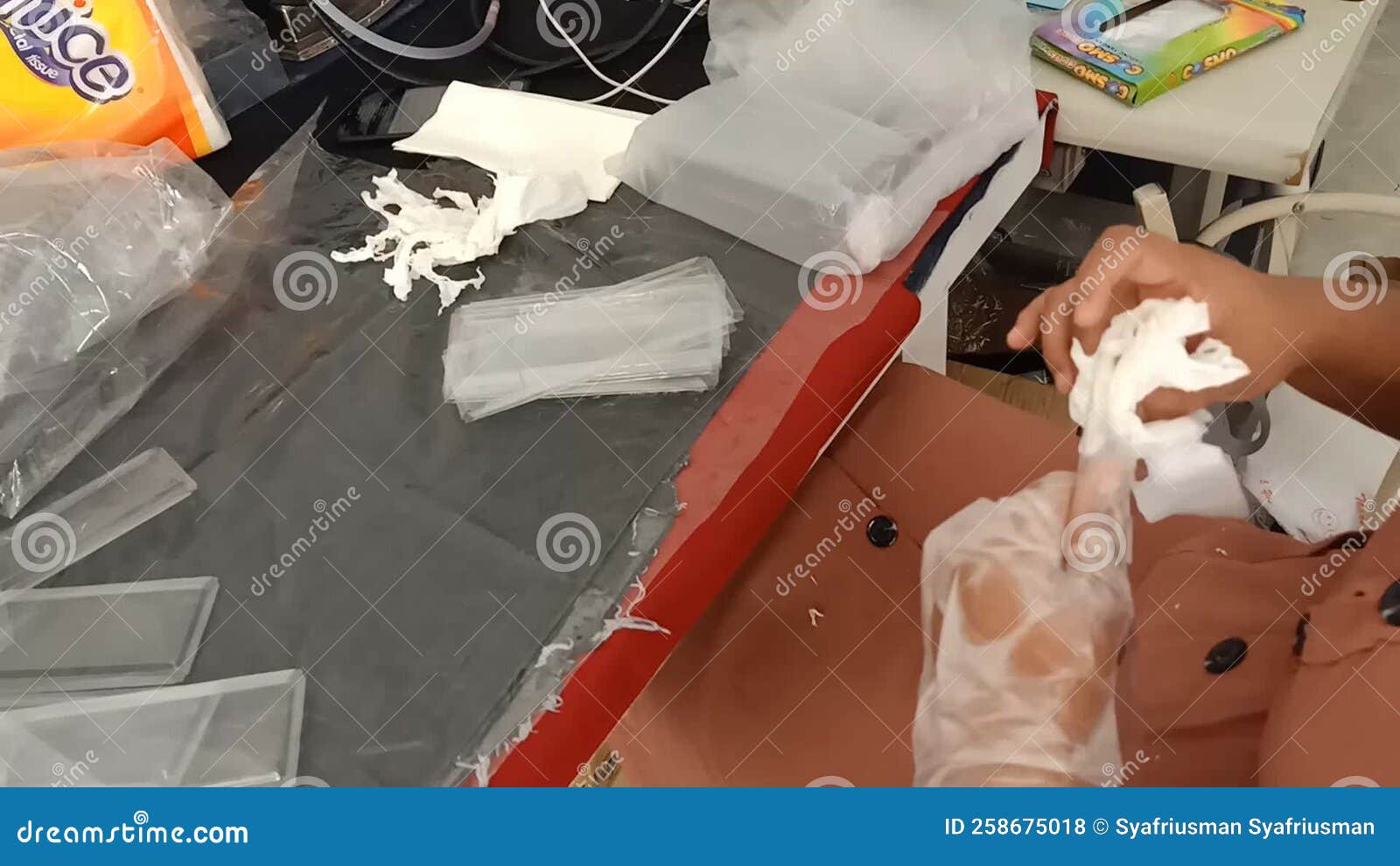 Cleaning the Wrapper or Casing Stock Footage - Video of household ...