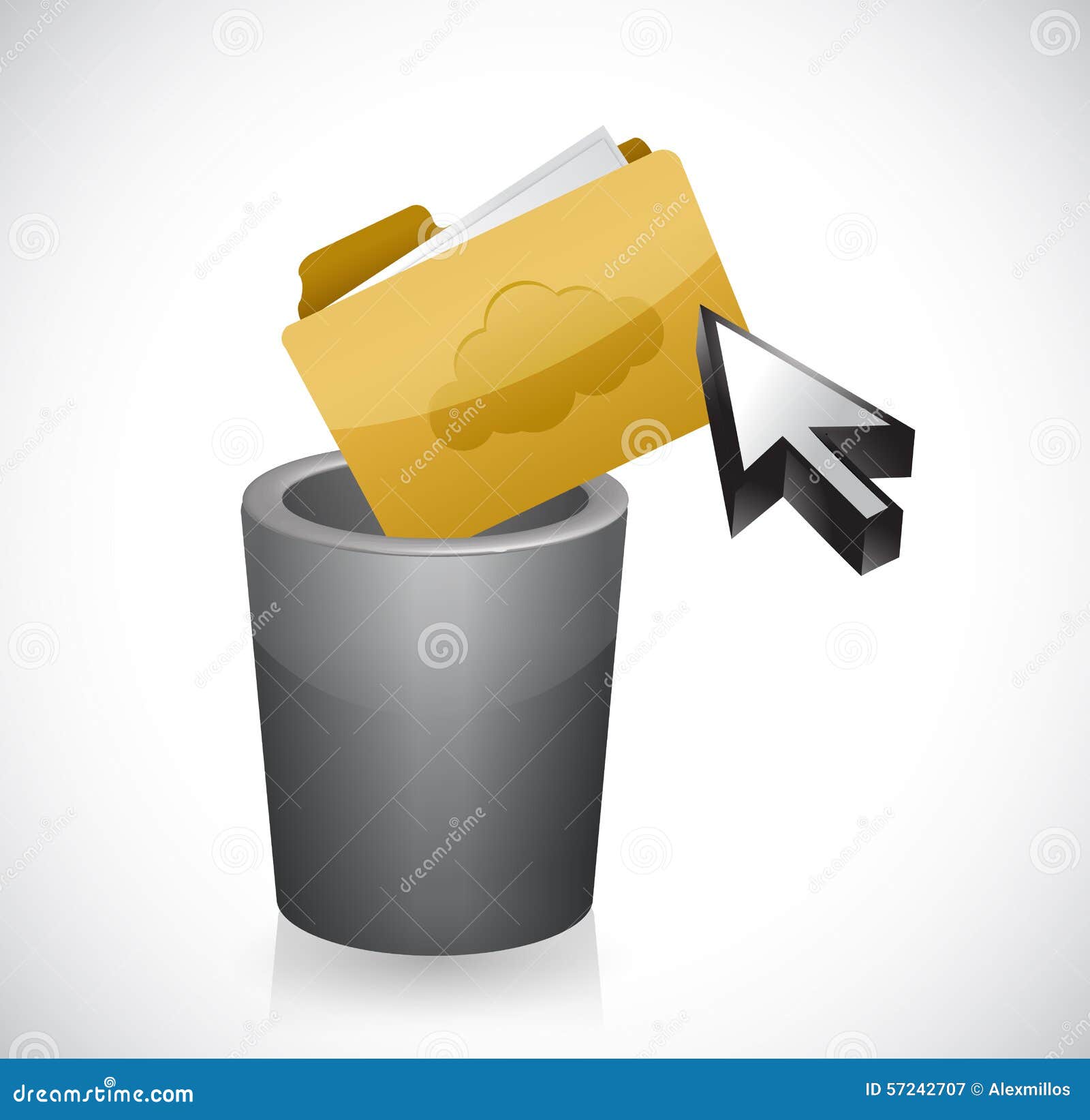 Cleaning Your Files Concept. Illustration Stock Illustration ...