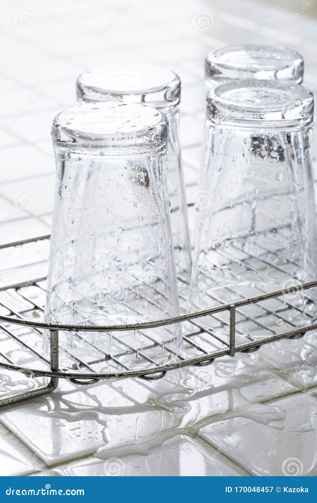 Cleanly Cleaned Glass in the Kitchen Stock Image - Image of dish, wine ...