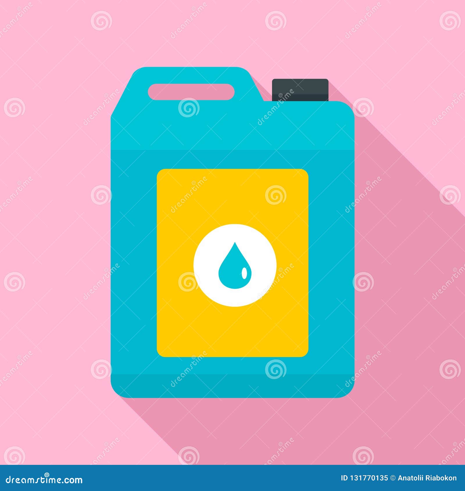 Cleanning Car Solution Icon, Flat Style Stock Vector - Illustration of ...