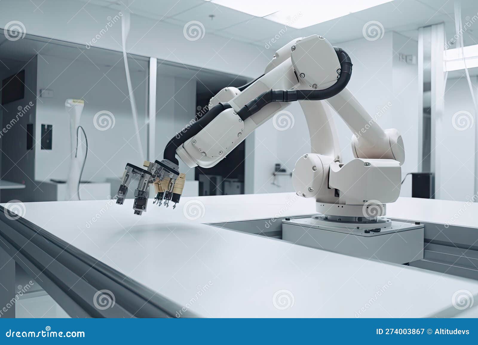 Cleanroom Robot with Delicate and Precise Robotic Arm, Performing ... Cleanroom Robot with Delicate and Precise Robotic Arm, Performing ...