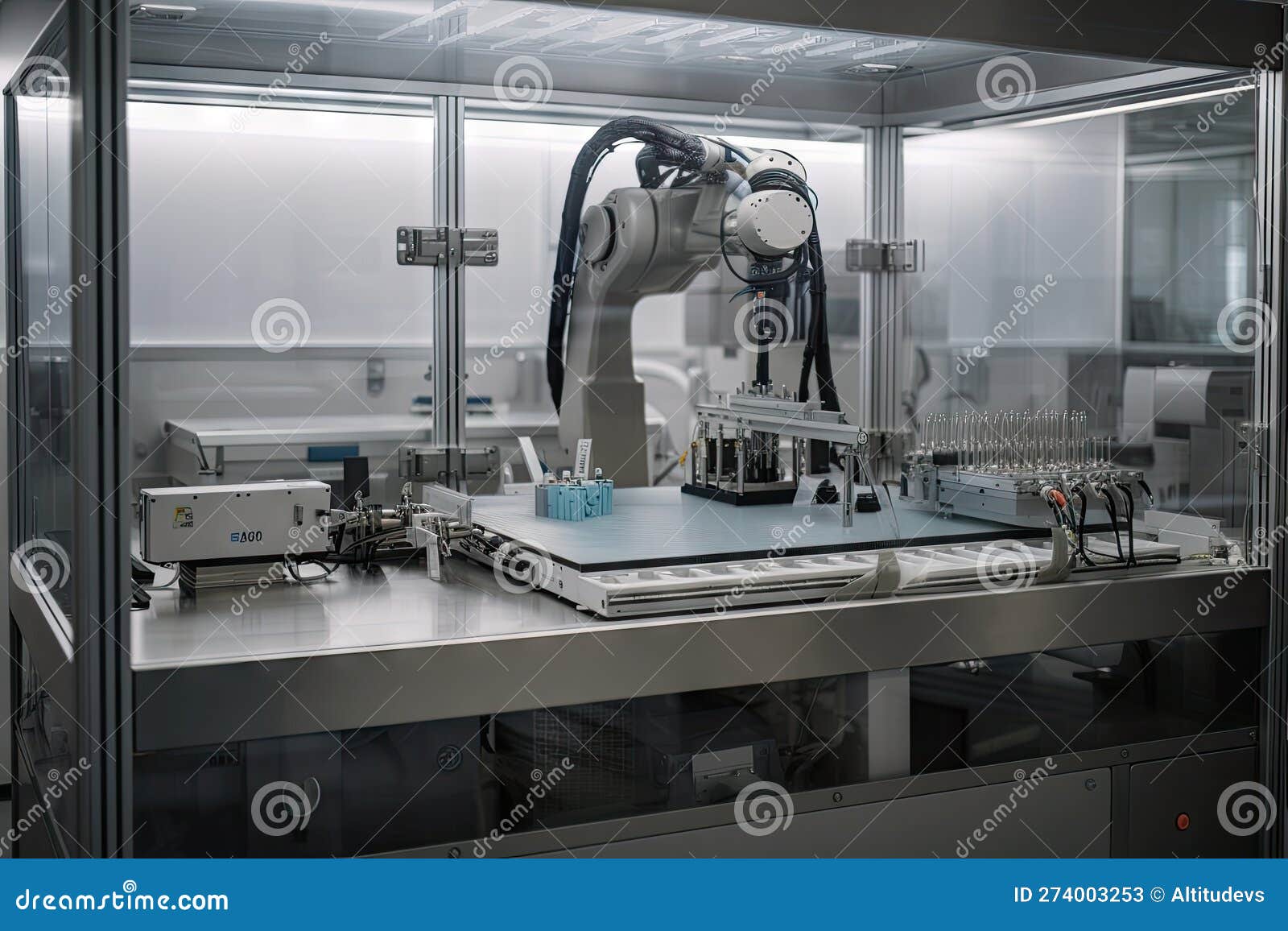 Cleanroom Robot, Equipped with Precision Instruments and Tools for ...