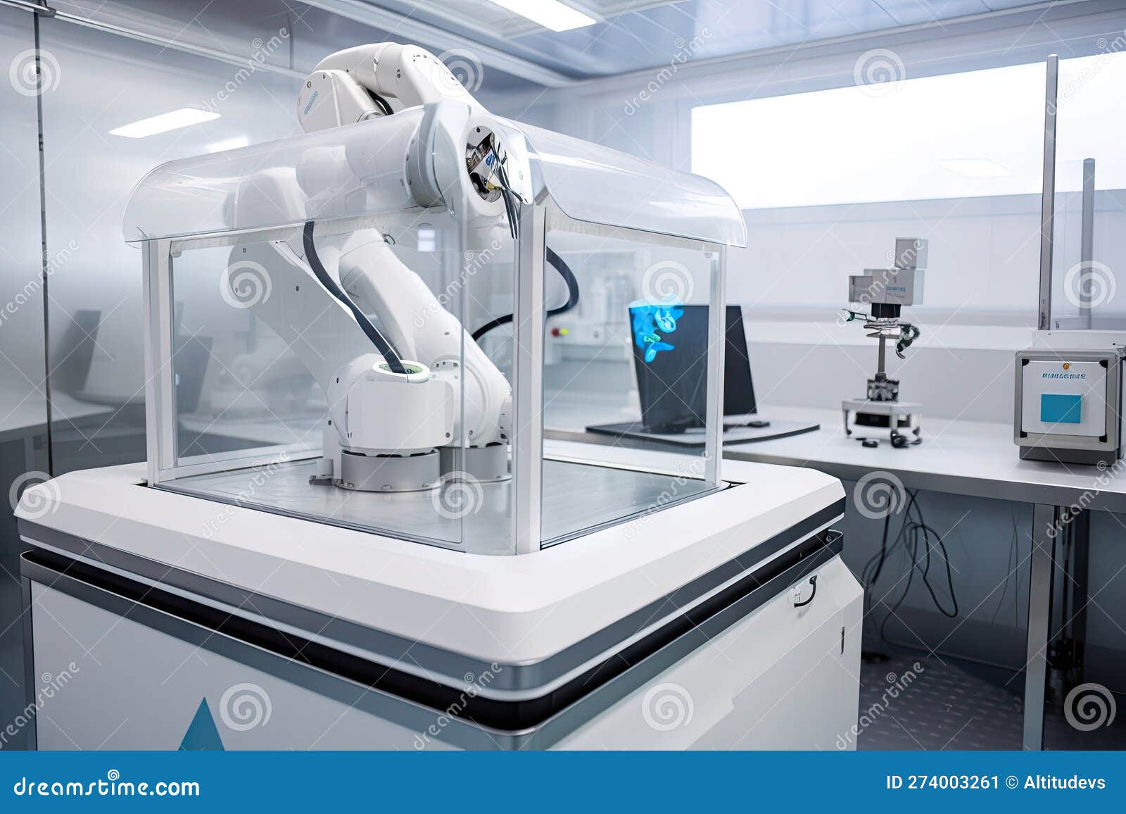 Cleanroom Robot, Equipped with Precision Instruments and Tools for ...