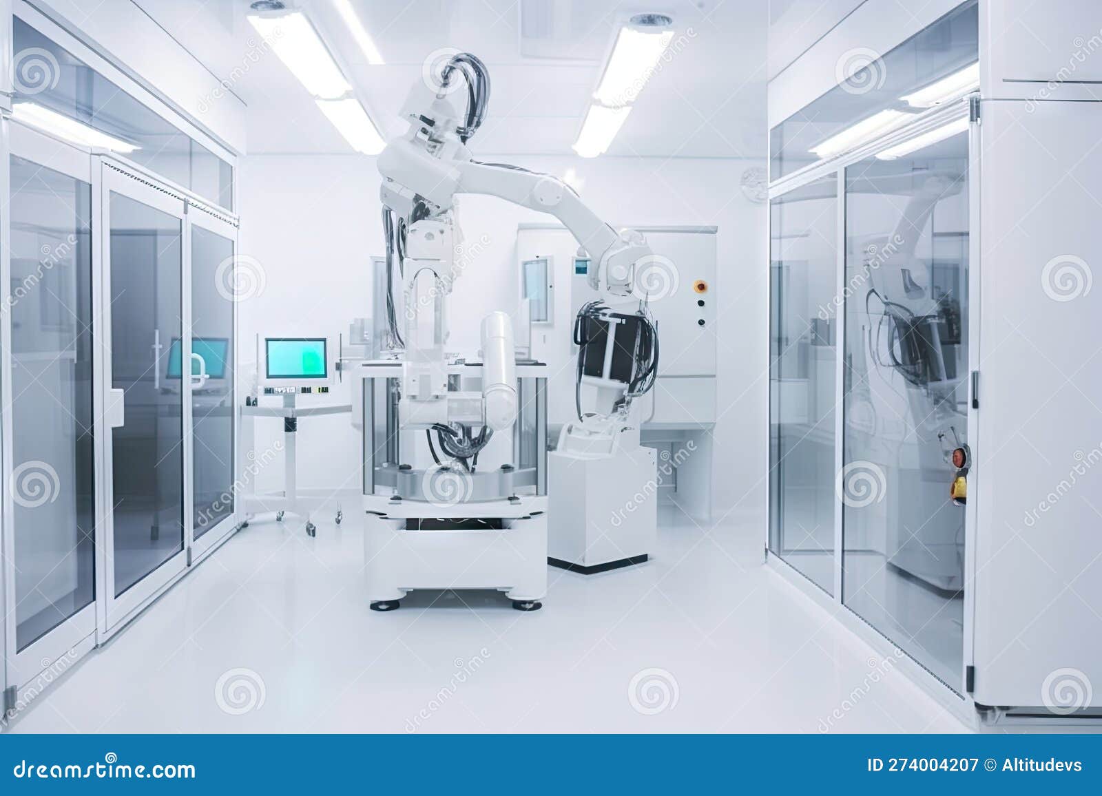 Cleanroom Robot with Specialized Tools and Equipment for Performing ...