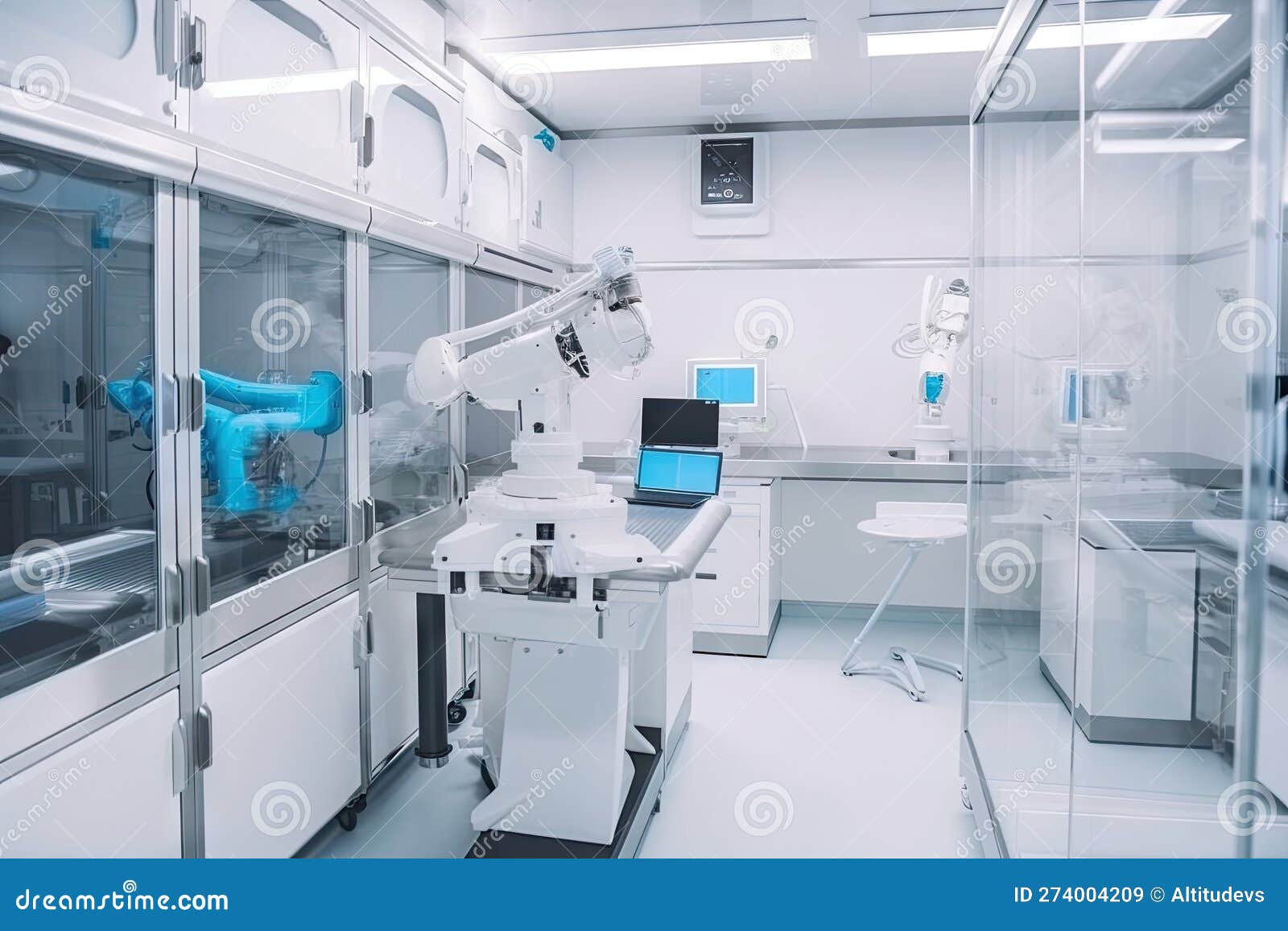 Cleanroom Robot with Specialized Tools and Equipment for Performing ...