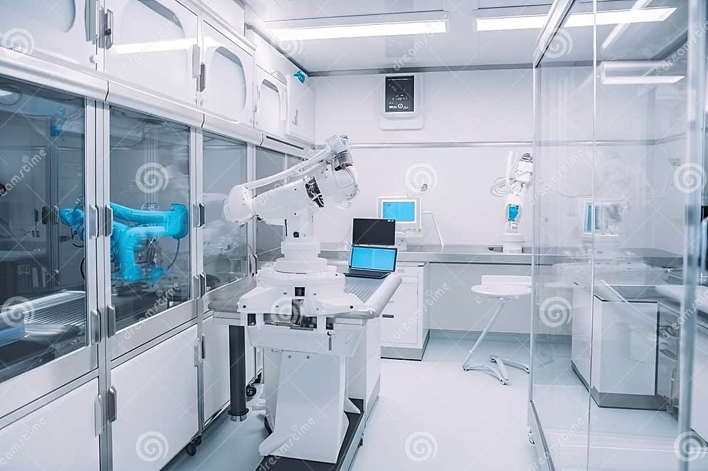 Cleanroom Robot with Specialized Tools and Equipment for Performing ...