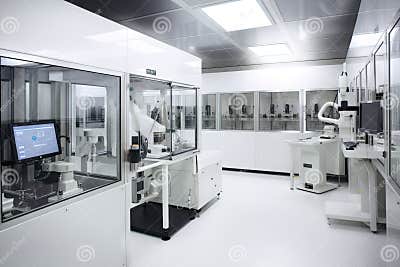 Cleanroom with Robotic System for Sample Collection and Testing Stock ...