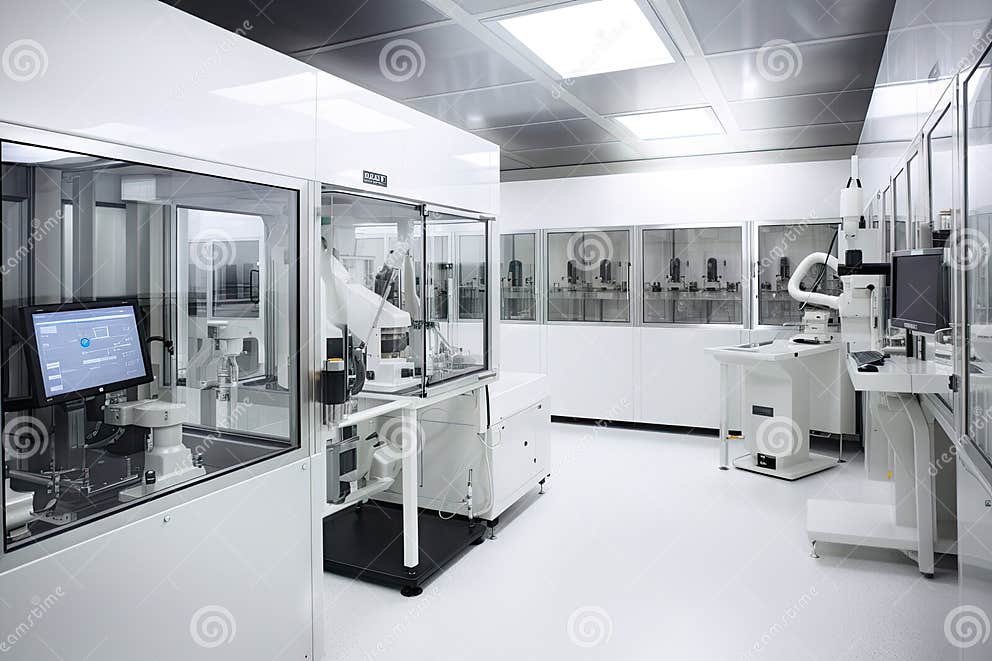 Cleanroom with Robotic System for Sample Collection and Testing Stock ...