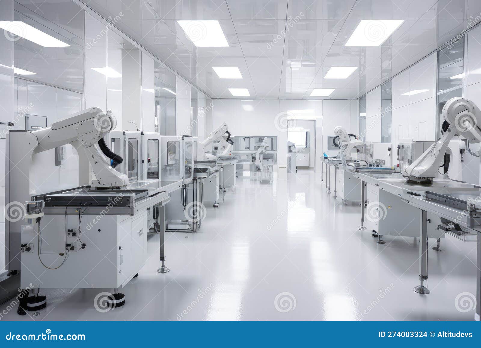 Cleanroom With Robots Performing Complex Surgical Procedures ...