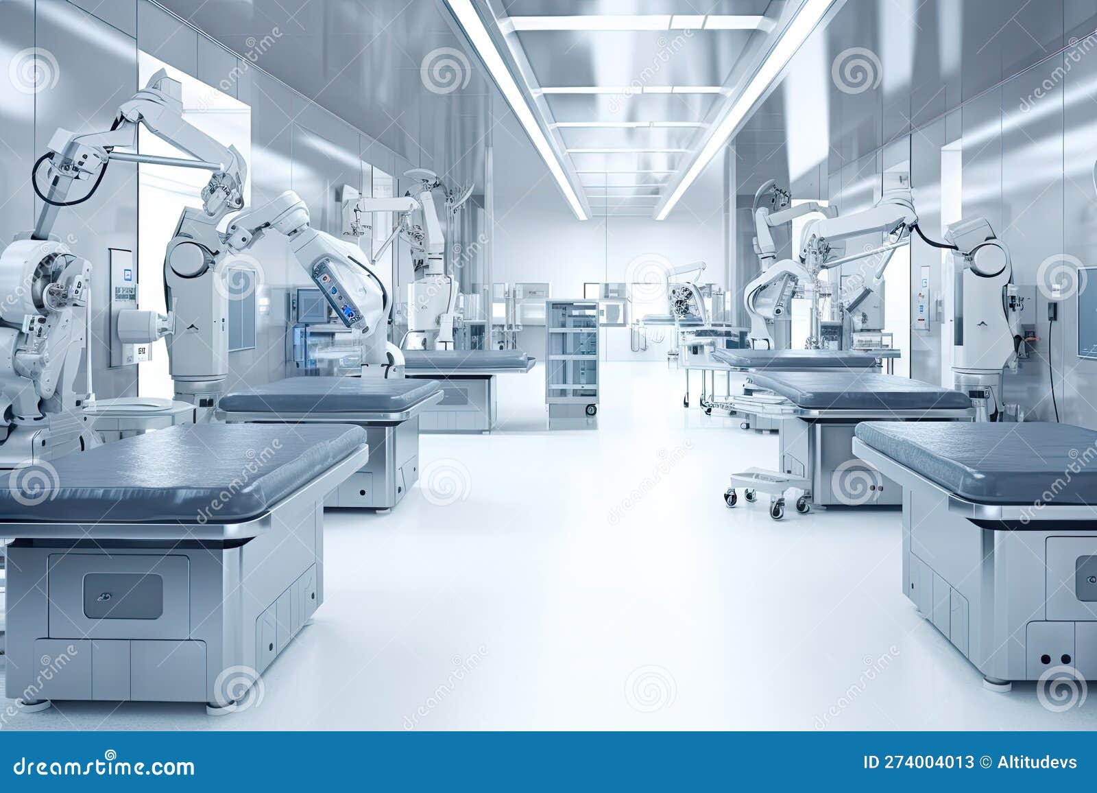 Cleanroom with Robots Performing Delicate on Patient Stock Image ...