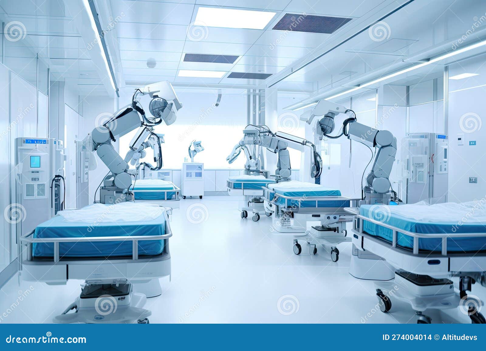 Cleanroom With Robots Performing Complex Surgical Procedures ...