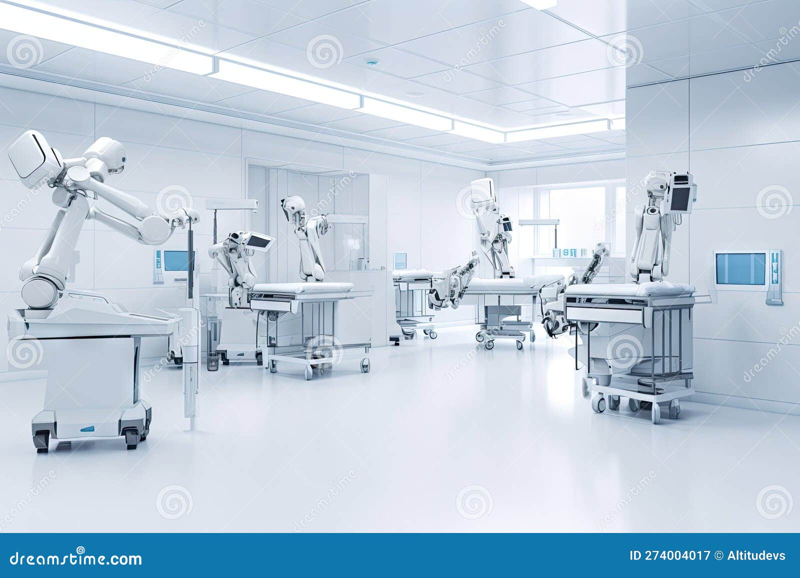 Cleanroom With Robots Performing Complex Surgical Procedures ...