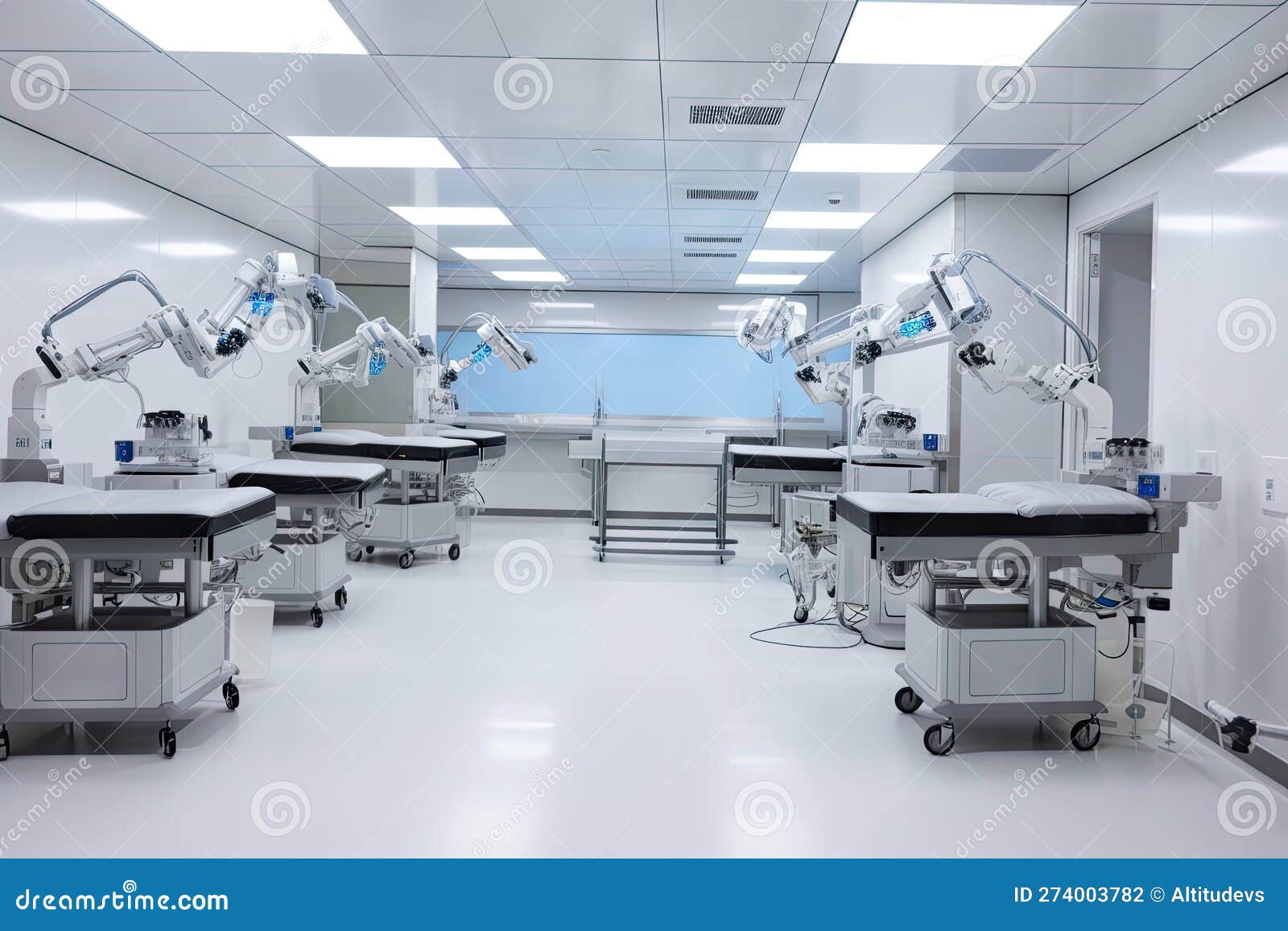 Cleanroom With Surgical Robots Performing Delicate Royalty-Free Stock ...
