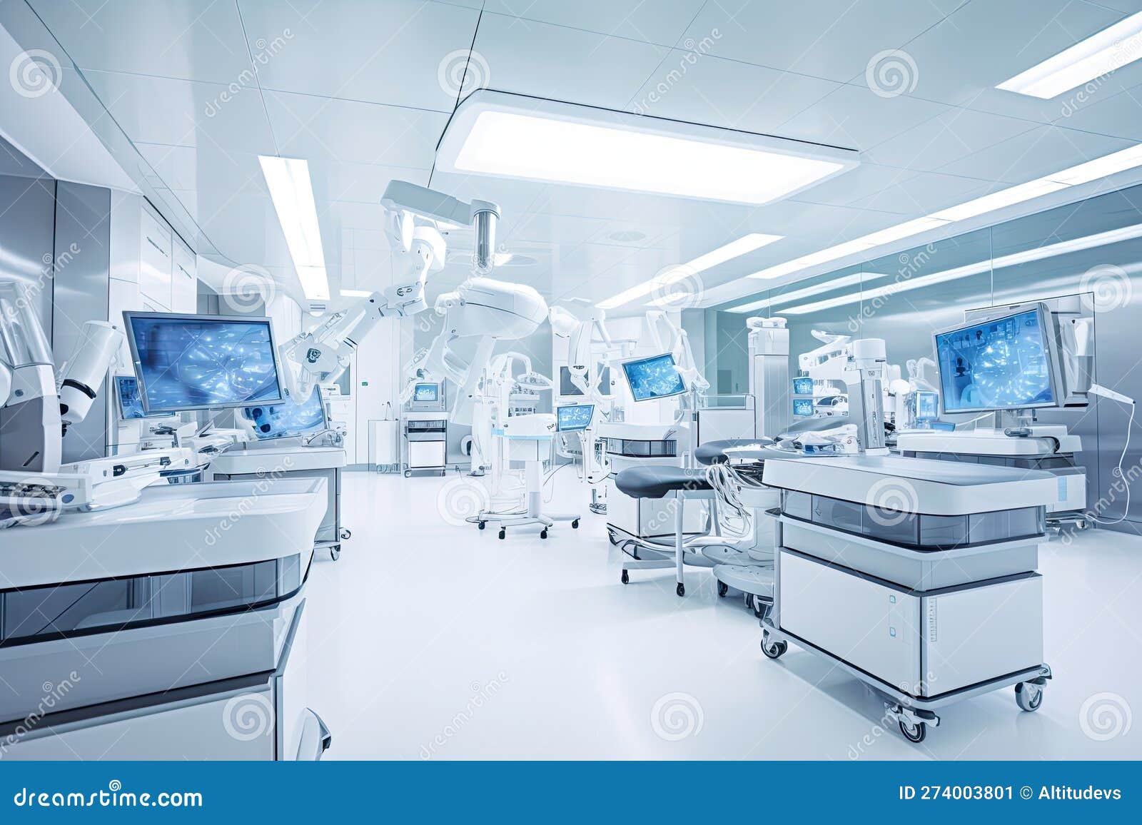 Cleanroom with Robots Performing Delicate and Precise Surgical ...