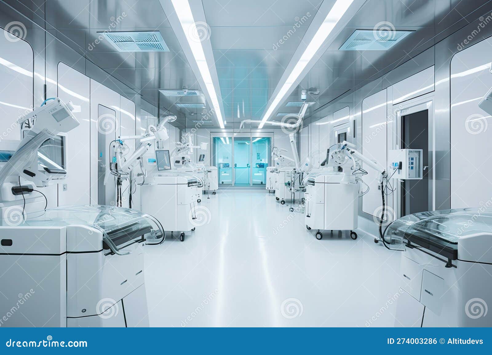 Cleanroom with Robots Performing Delicate and Precise Surgical ...