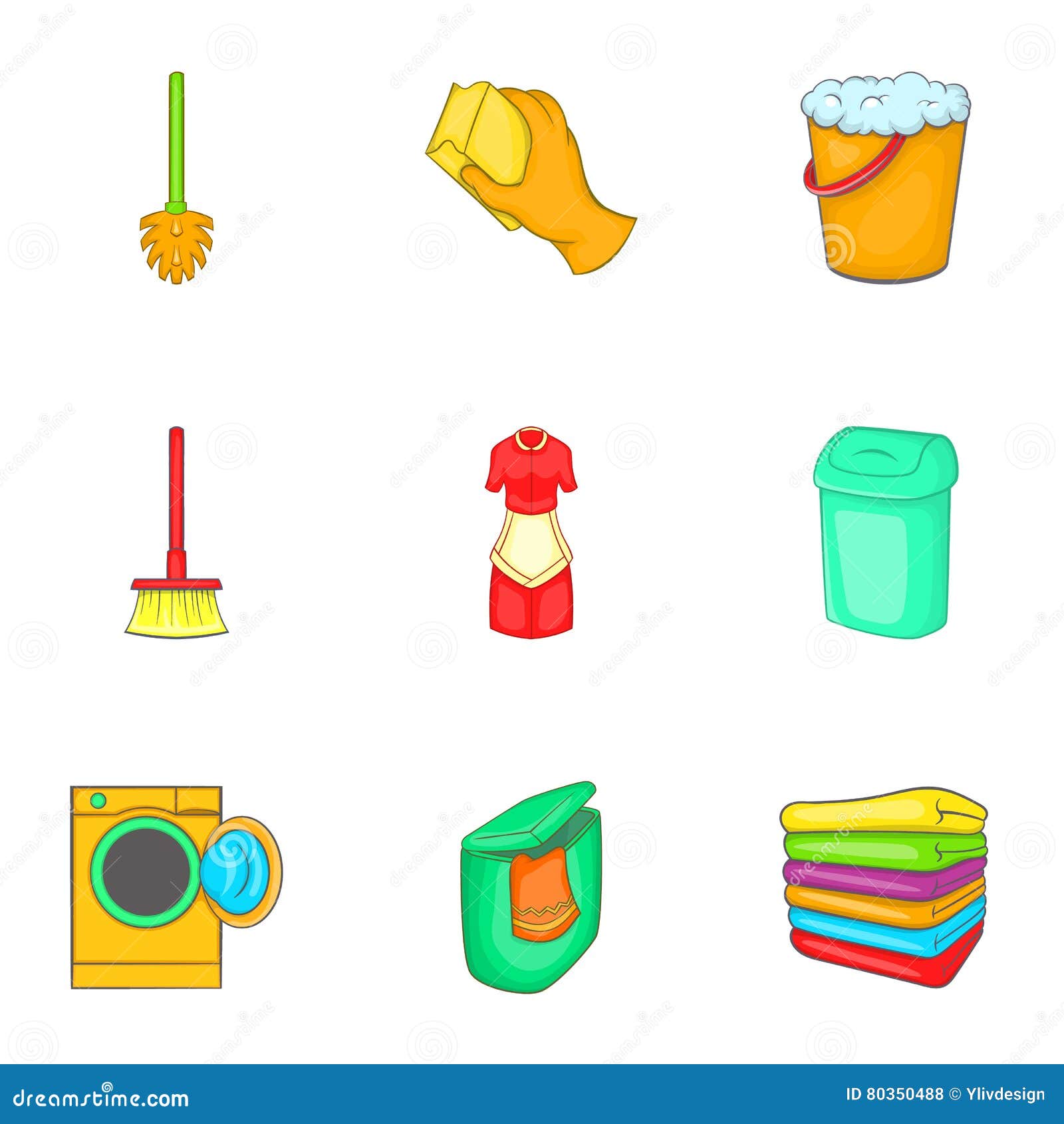 Cleansing Icons Set, Cartoon Style Stock Vector - Illustration of ...