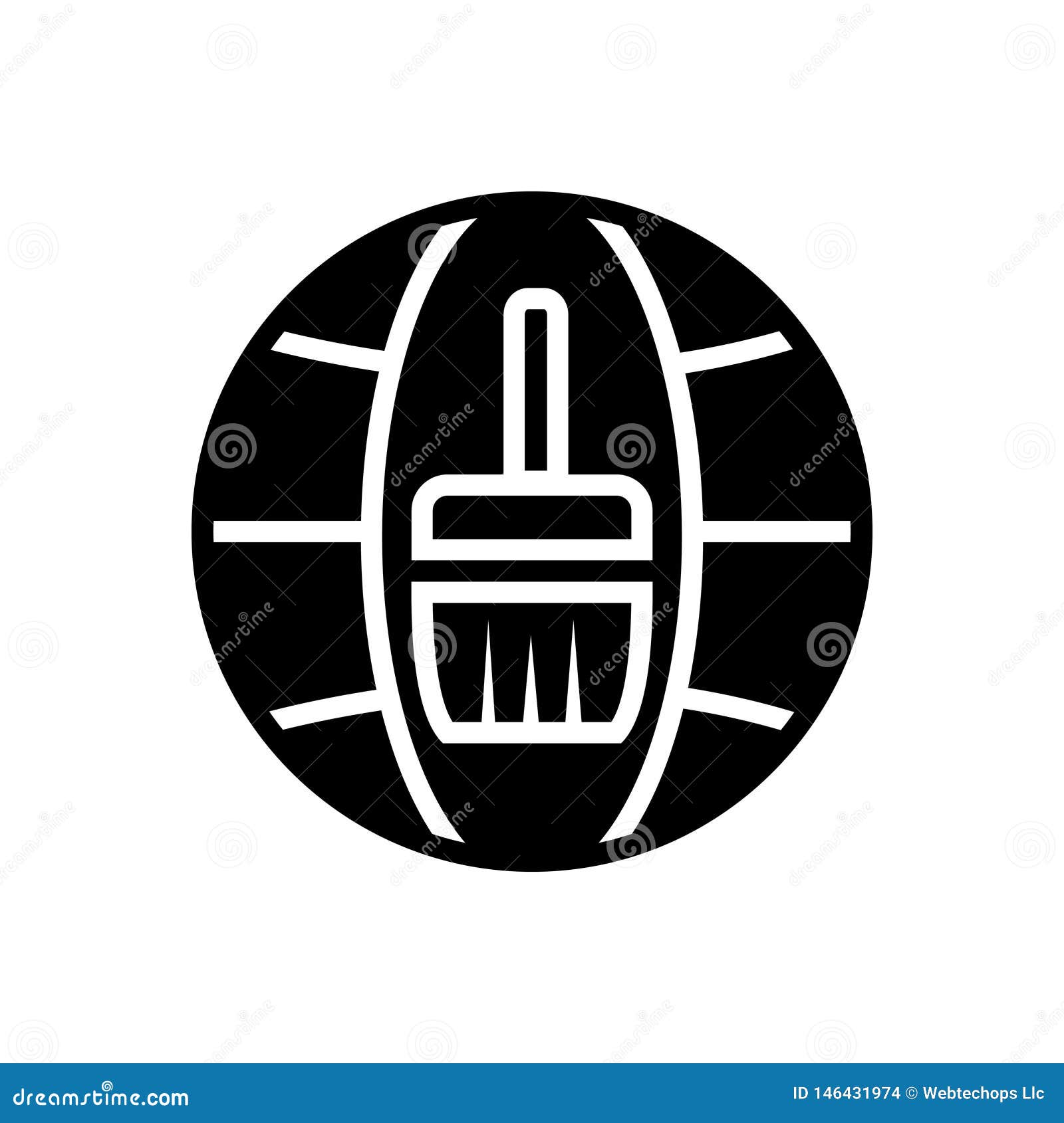 Black Solid Icon for Cleanup, Browser and Restore Stock Vector ...