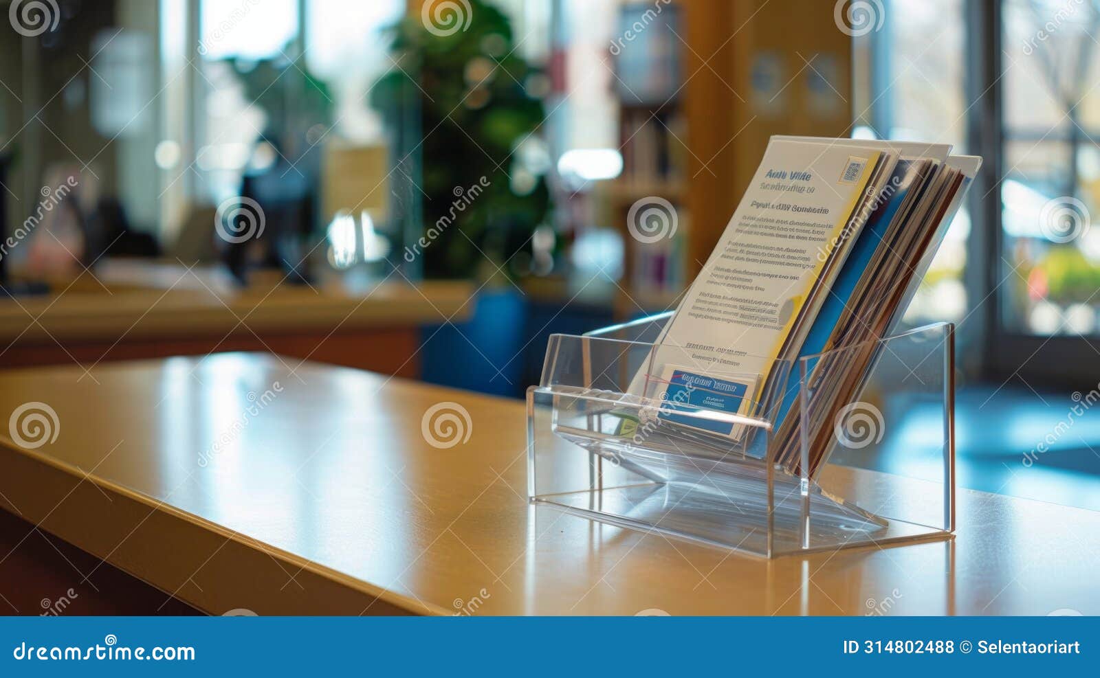 Clear Acrylic Brochure Holders for Easy Viewing Stock Illustration ...