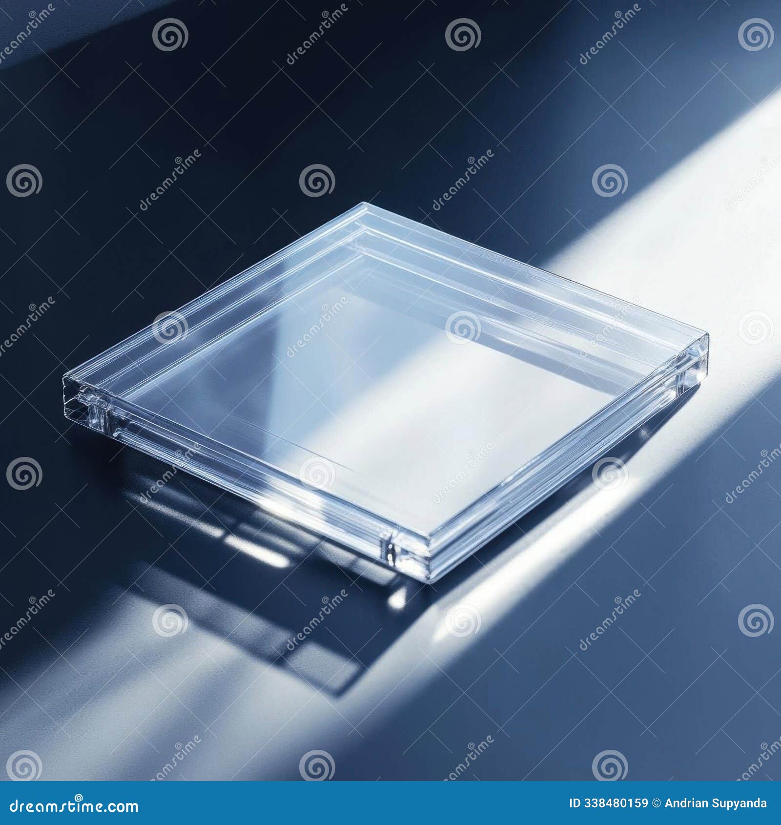 Clear Acrylic Tray with Shadow Stock Illustration - Illustration of ...