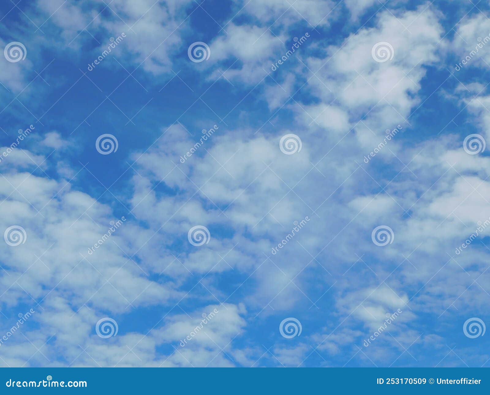 The Clear Azure Blue Sky with Sparse White Clouds Stock Image - Image ...