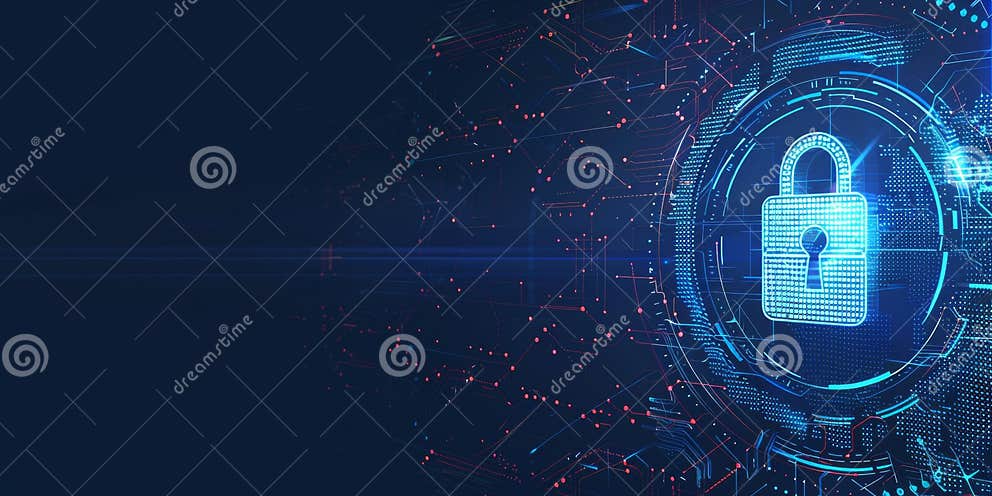 Clear Background with Room for Cybersecurity Messages. Stock ...