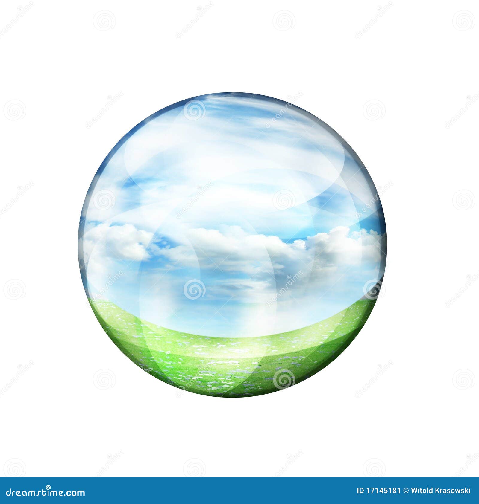 Clear Ball on White Background Stock Illustration - Illustration of ...