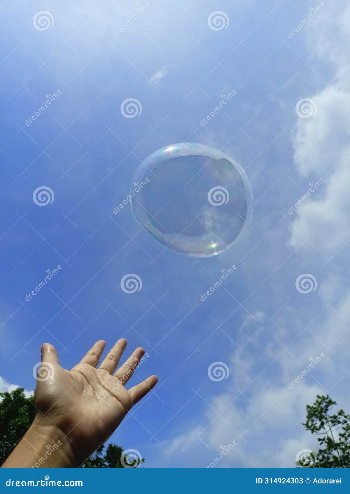Clear Big Bubble in the Sky Stock Image - Image of clear, background ...