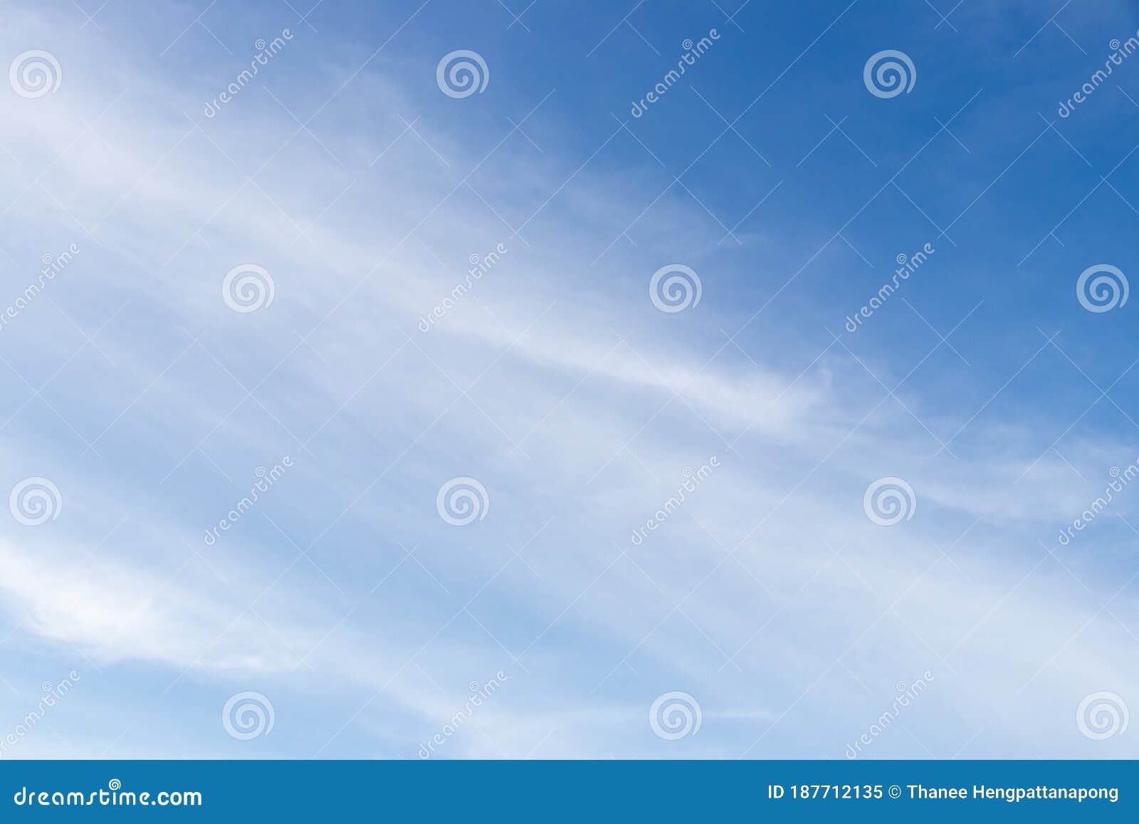 Clear Blue Sky with White Cloud Background Stock Image - Image of ...