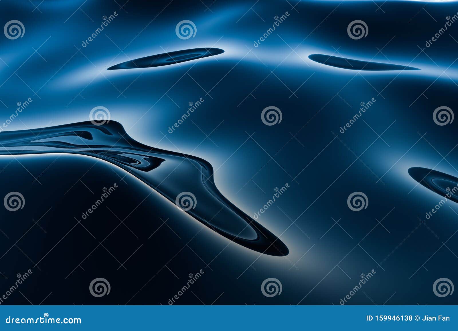 Clear Blue Ocean Background, Gradient Water Surface, 3d Rendering Stock ...