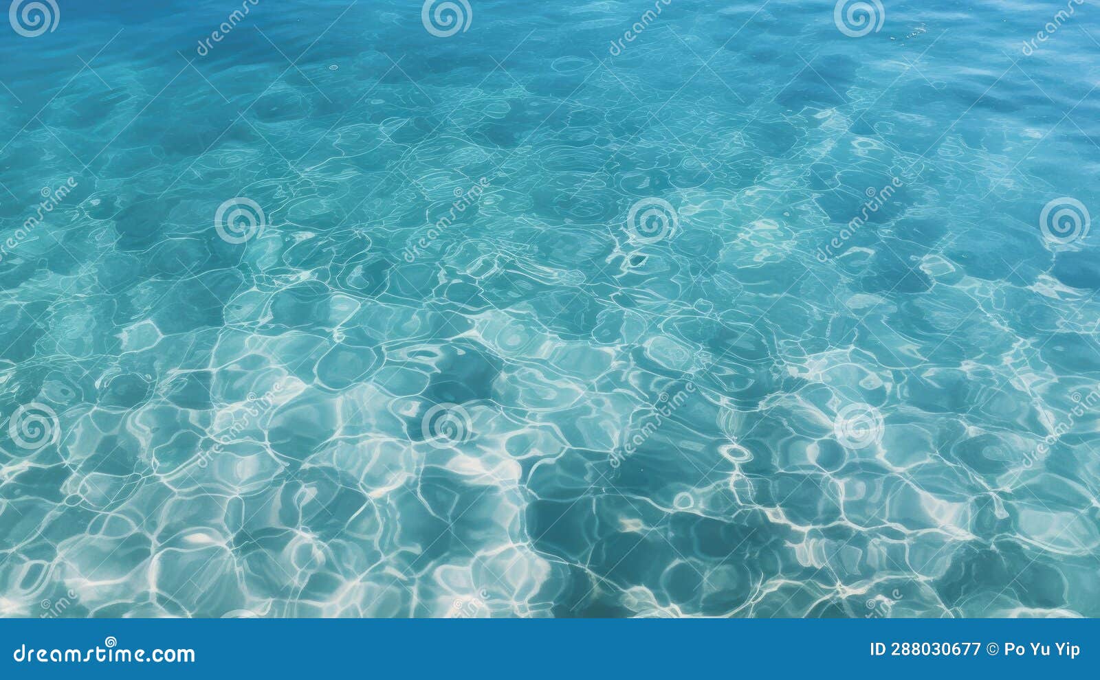 Clear Blue Ocean Water with Calm Wave Stock Illustration - Illustration ...