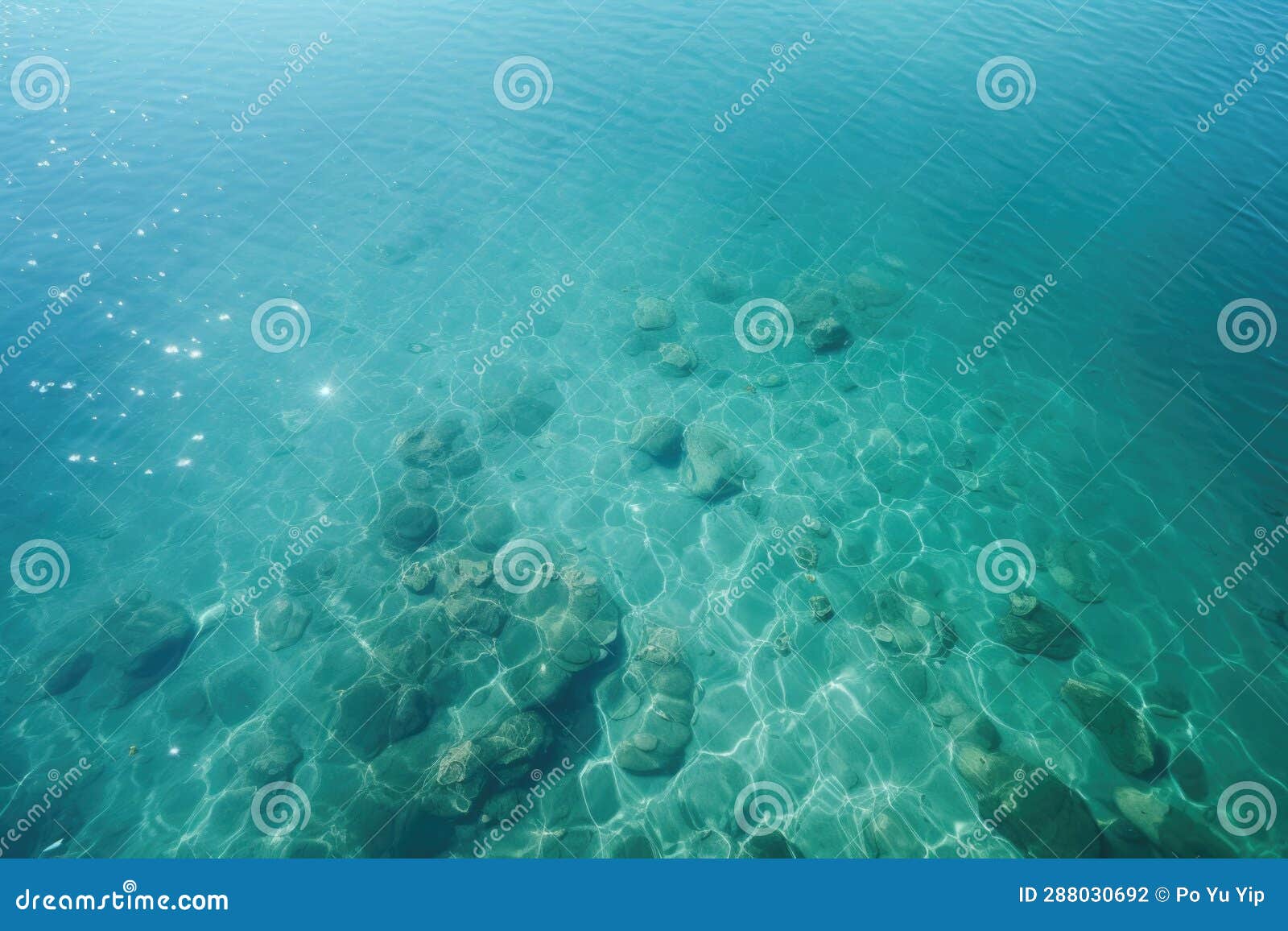 Clear Blue Ocean Water with Calm Wave Stock Illustration - Illustration ...