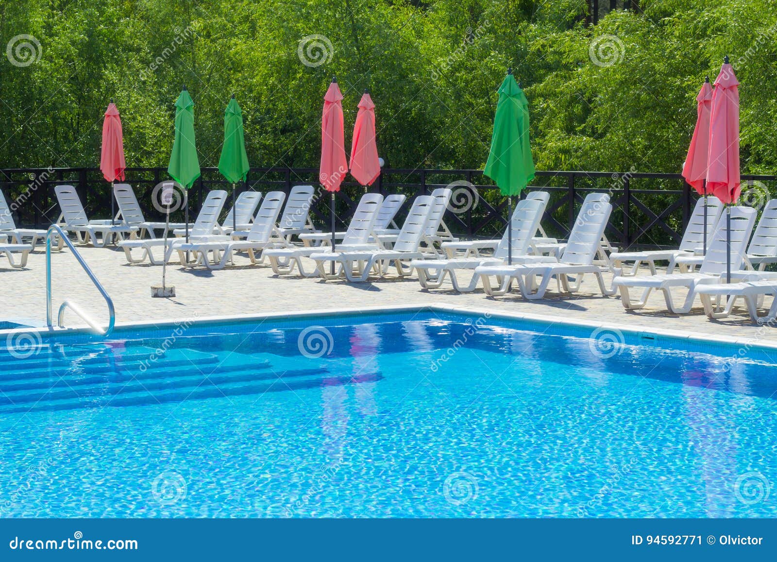 Clear Blue Pool stock image. Image of water, vacation - 94592771