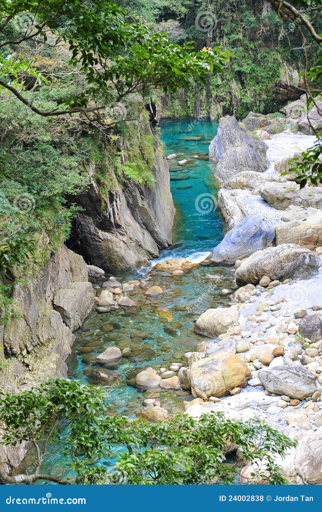Clear Blue River in Taroko National Park Stock Photo - Image of river ...