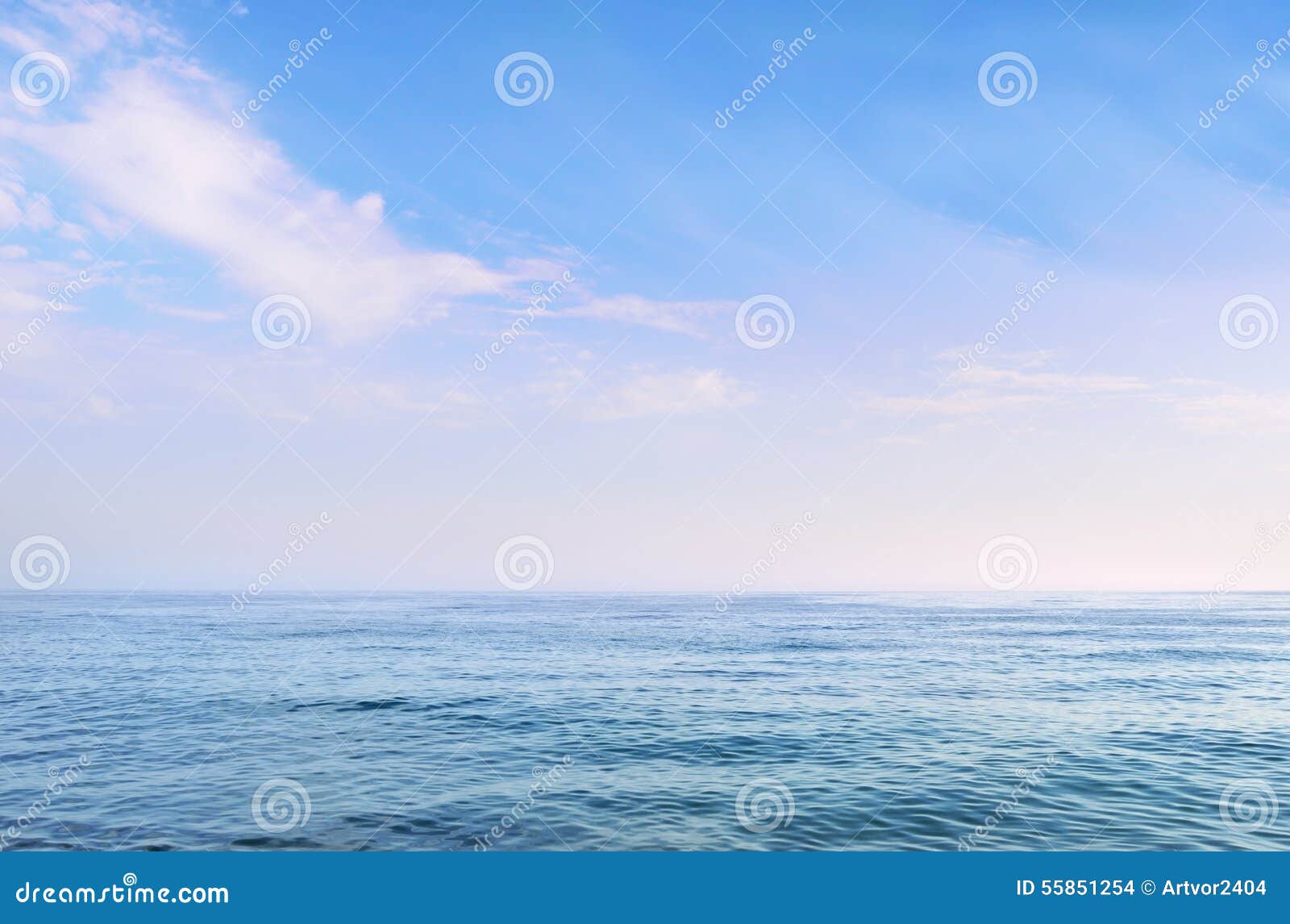 Clear Blue Sea Under a Beautiful Sky Stock Photo - Image of view ...