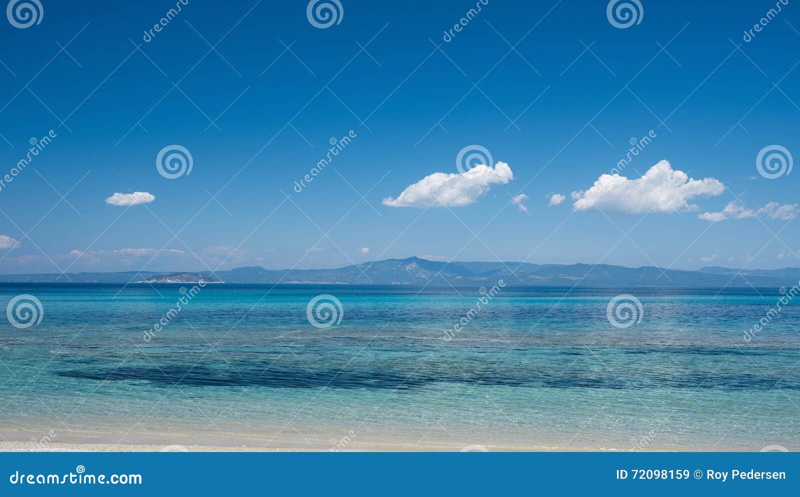 Clear Blue Sea stock image. Image of clouds, clean, sand - 72098159