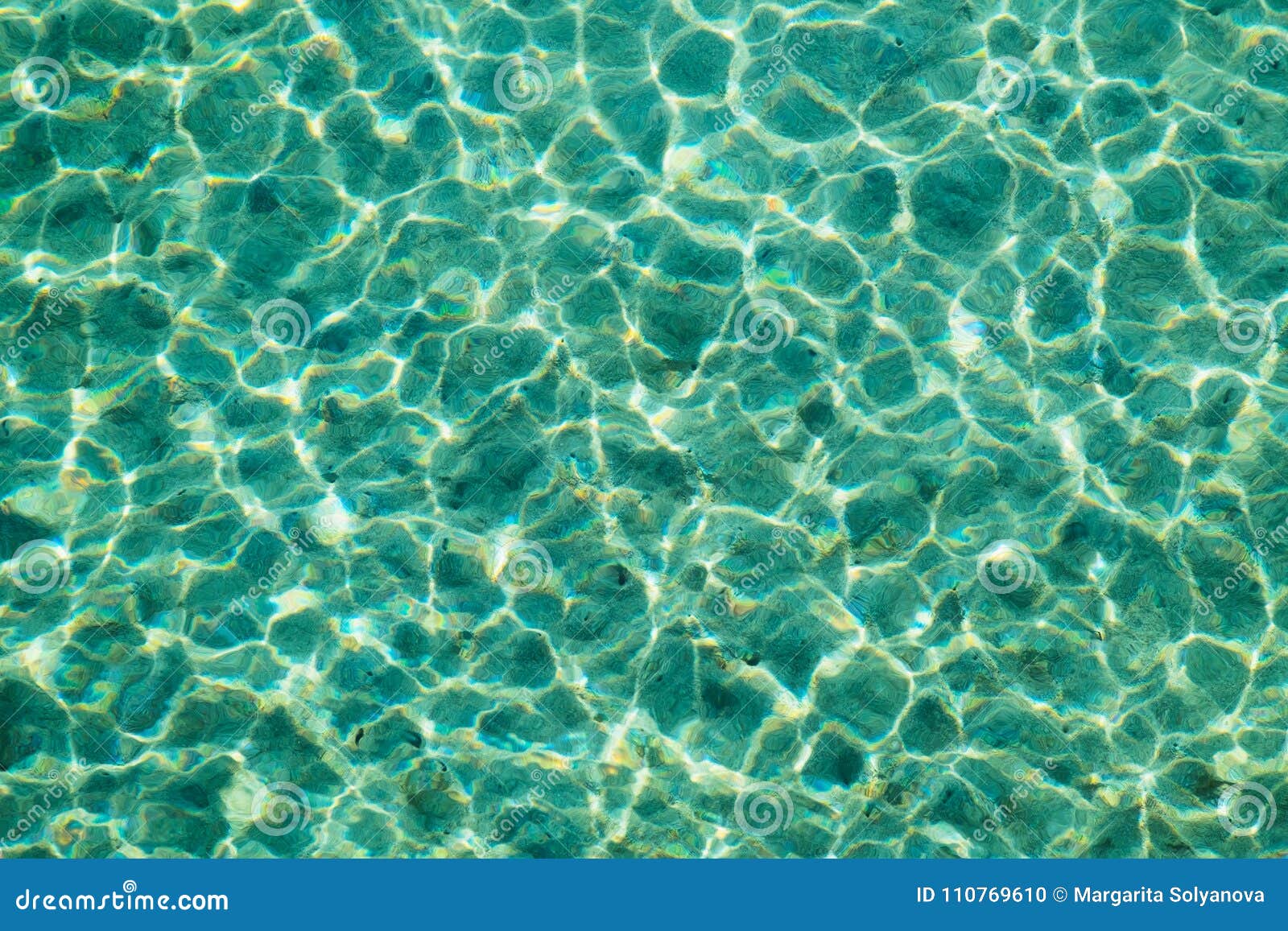 Clear Blue Sea Water with Visible Bottom Texture Background Stock Photo ...